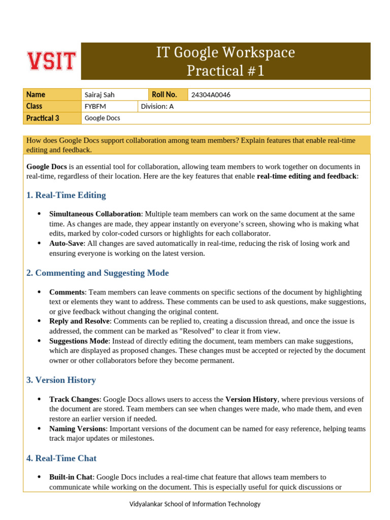 Google Docs Collaboration Features Explained | PDF | World Wide Web ...