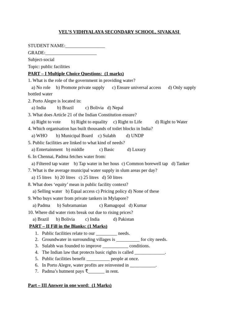 Social Class Work Worksheet | PDF