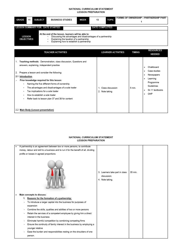Gr11lp39 Forms of Ownership - Partnership Part 1 | PDF | Partnership ...
