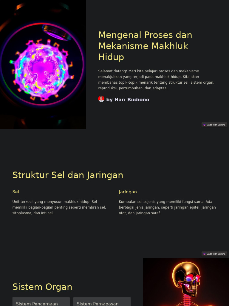 Proses Dan Mekanisme Yang Terjadi Pada Makhluk Hidup | PDF