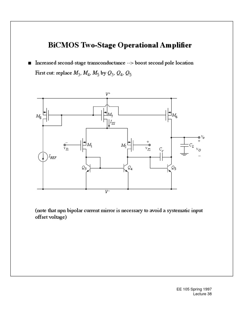 Bicmos Two-Stage Operational Ampliþer | PDF | Operational Amplifier ...