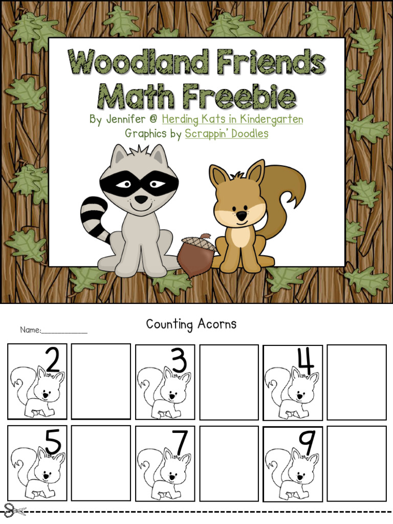 Woodland Math Freebie | PDF