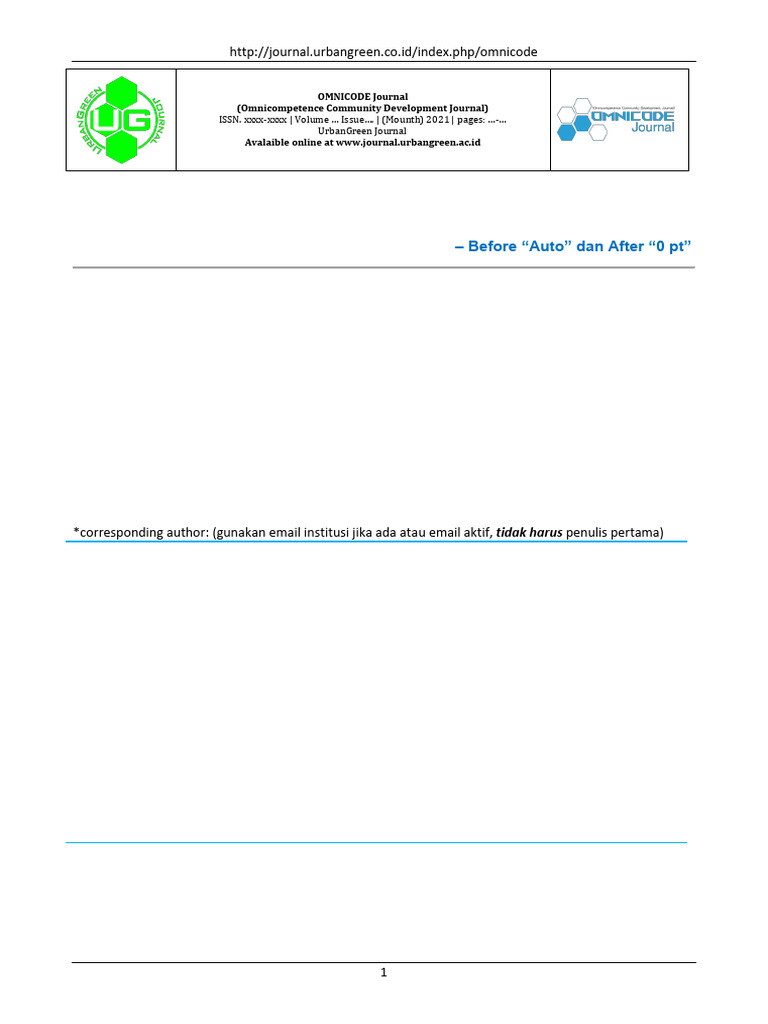 OMNICODE Journal Submission Template | PDF
