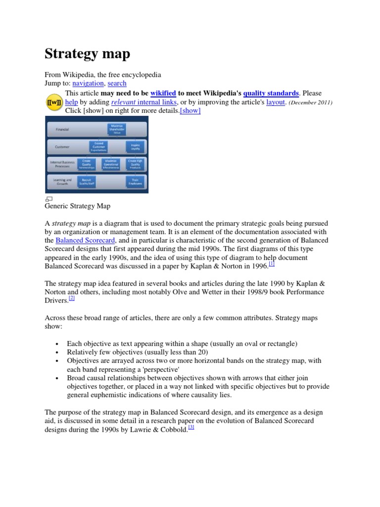 Strategy Map: Navigation Search Help Layout (Show) | PDF | Business ...