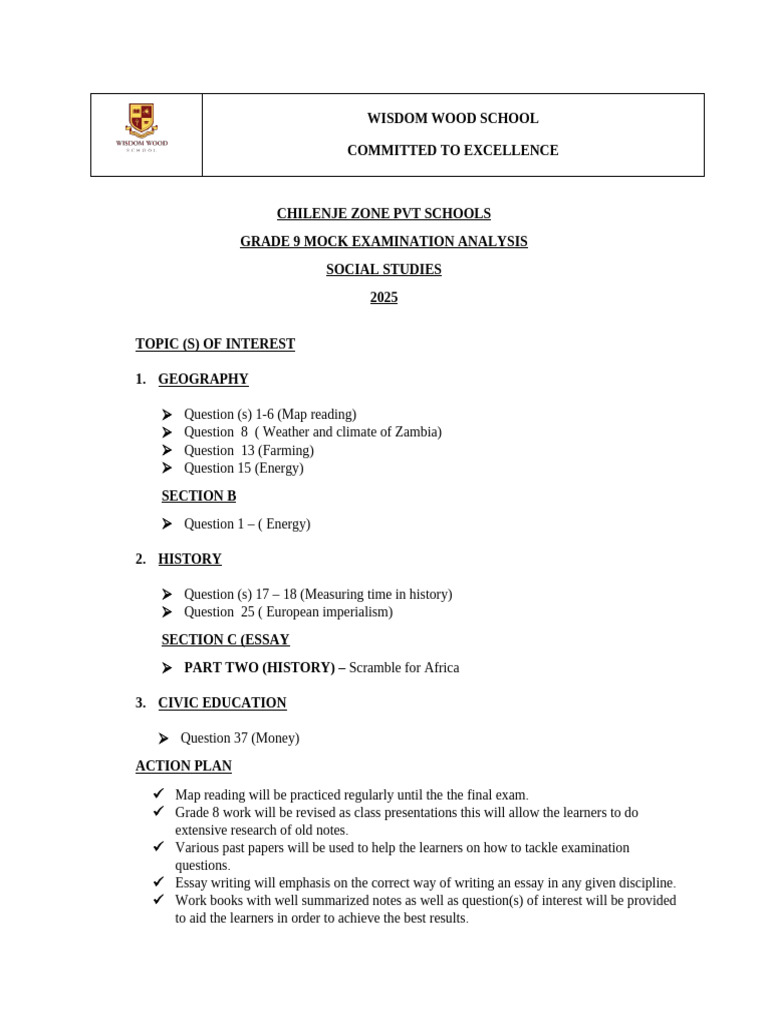 Grade 9 Social Studies Exam Prep | PDF