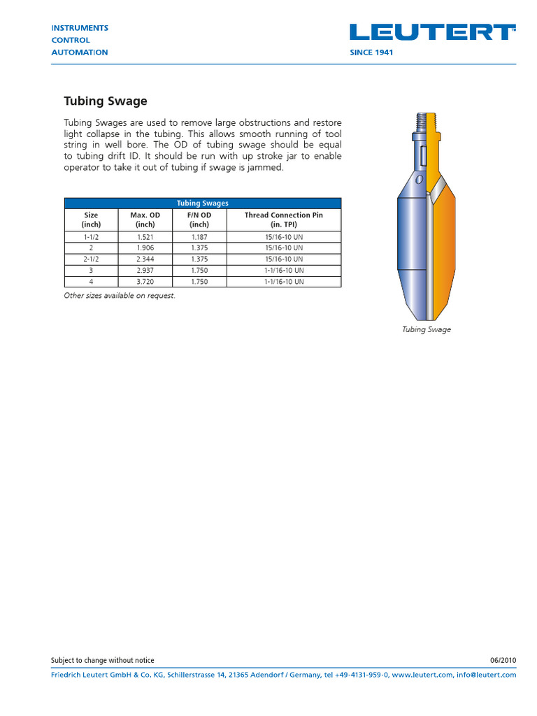 Tubing Swage | PDF