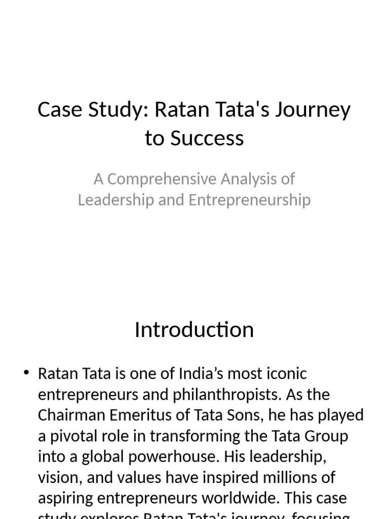 Ratan Tata Case Study Full | PDF | Economies