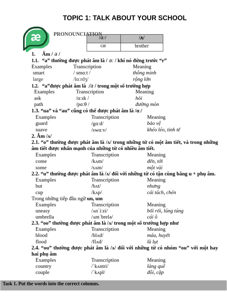 Topic 1 Talk About Your School | PDF