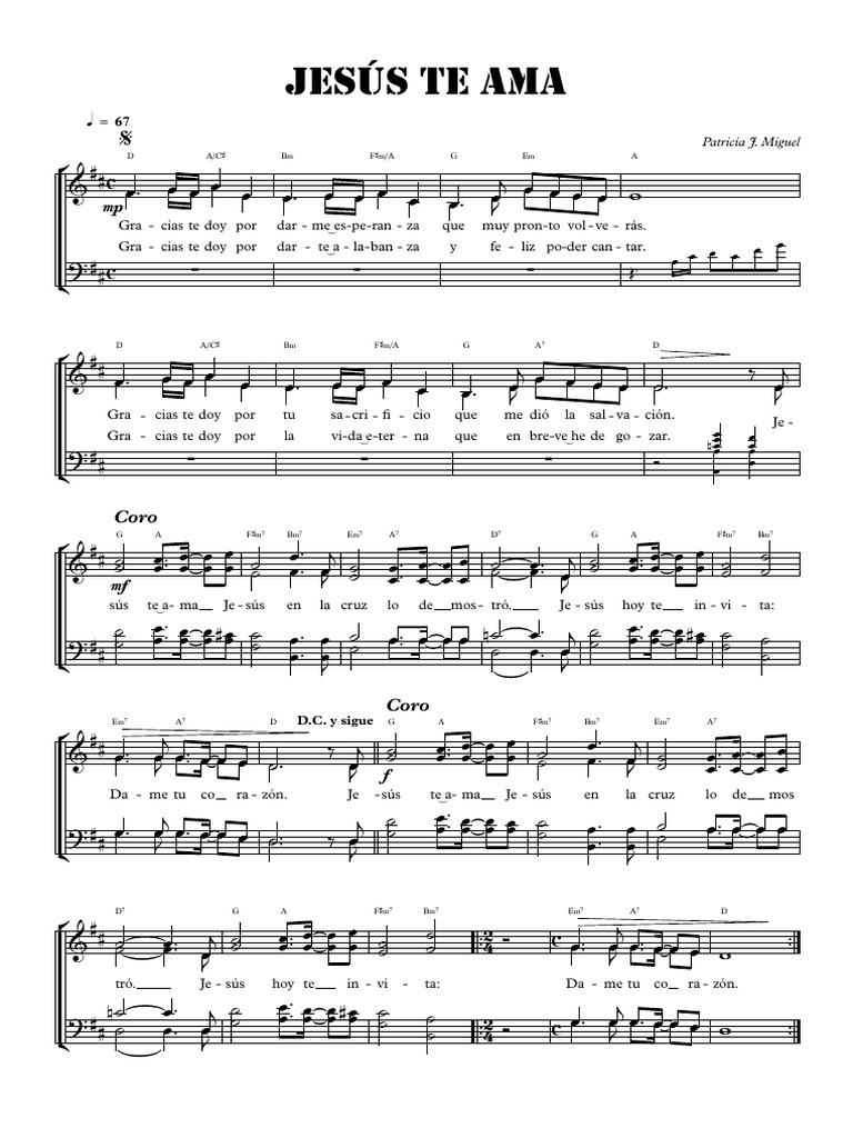 Jesús Te Ama 2 - Partitura Completa | PDF
