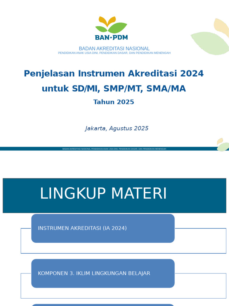Komponen 3. Penjelasan IA2024 Dasmen Versi 2025 | PDF