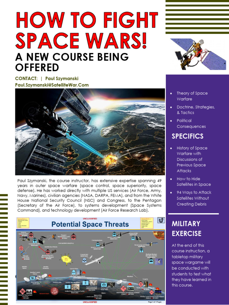 Space Warfighter Course - Flyer - Generic | PDF | Conflicts | National ...