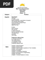 Class 1 Annual Exam Syllabus 2024-25 | PDF