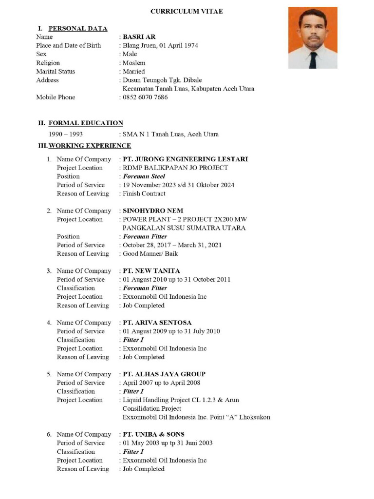 CV Basri Ar | PDF