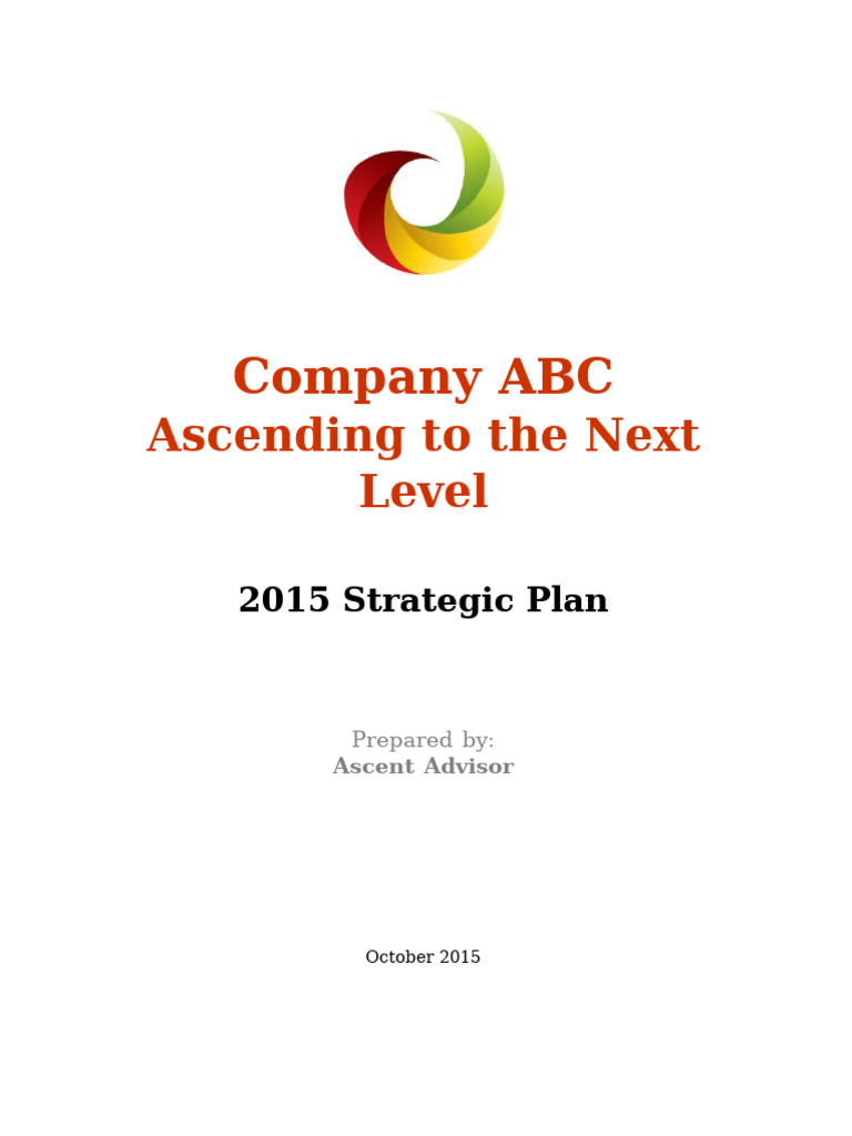 Strategic Plan Sample Ascent PdfA97ECDD3 | PDF | Goal | Swot Analysis