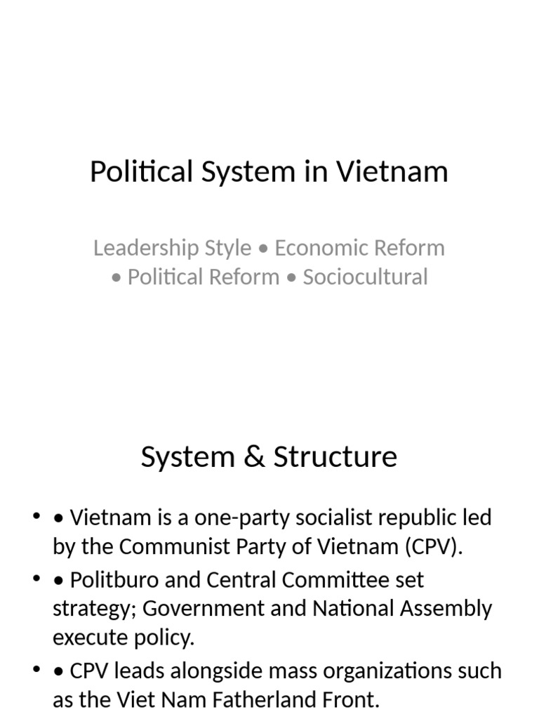 Vietnam's One-Party Political System | PDF