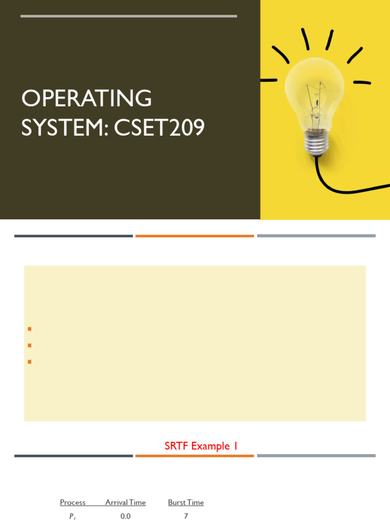 Lec 7 SRTF, Priority, RR Scheduling | PDF | Scheduling (Computing) | System Software
