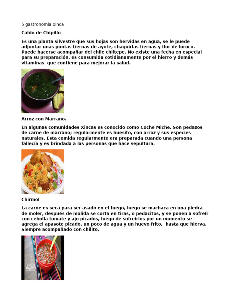 Gastronomía y Tradiciones Xincas | PDF | Ropa | Alimentos