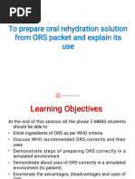 ORS Preparation Steps and Guidelines | PDF