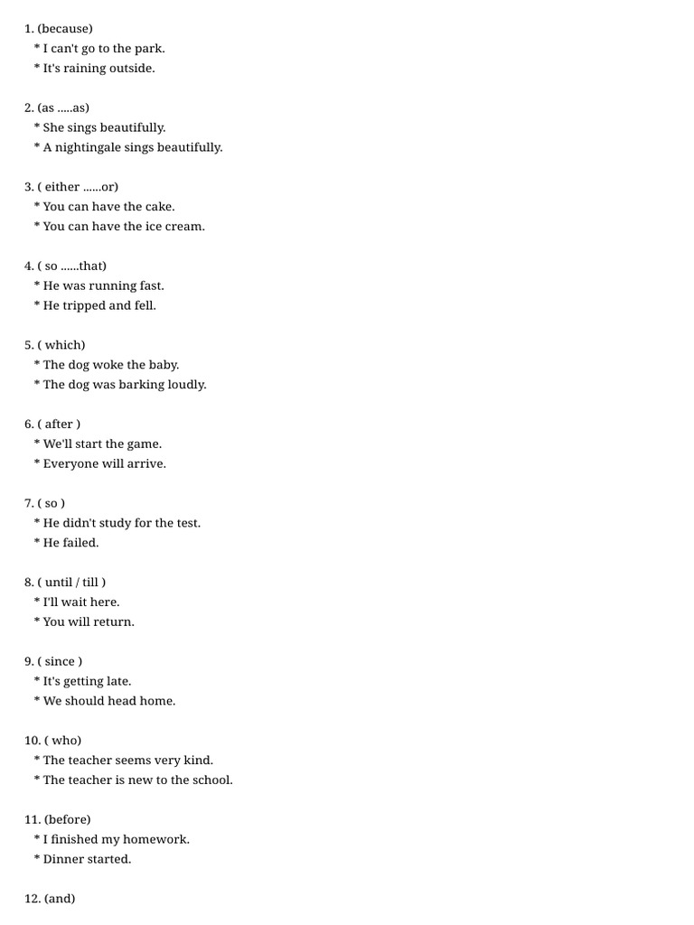 Combining Sentence - Mixed Activity. | PDF