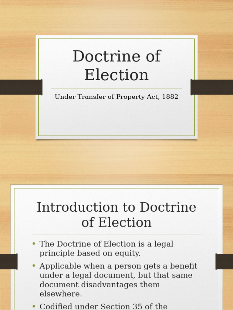 Doctrine of Election | PDF