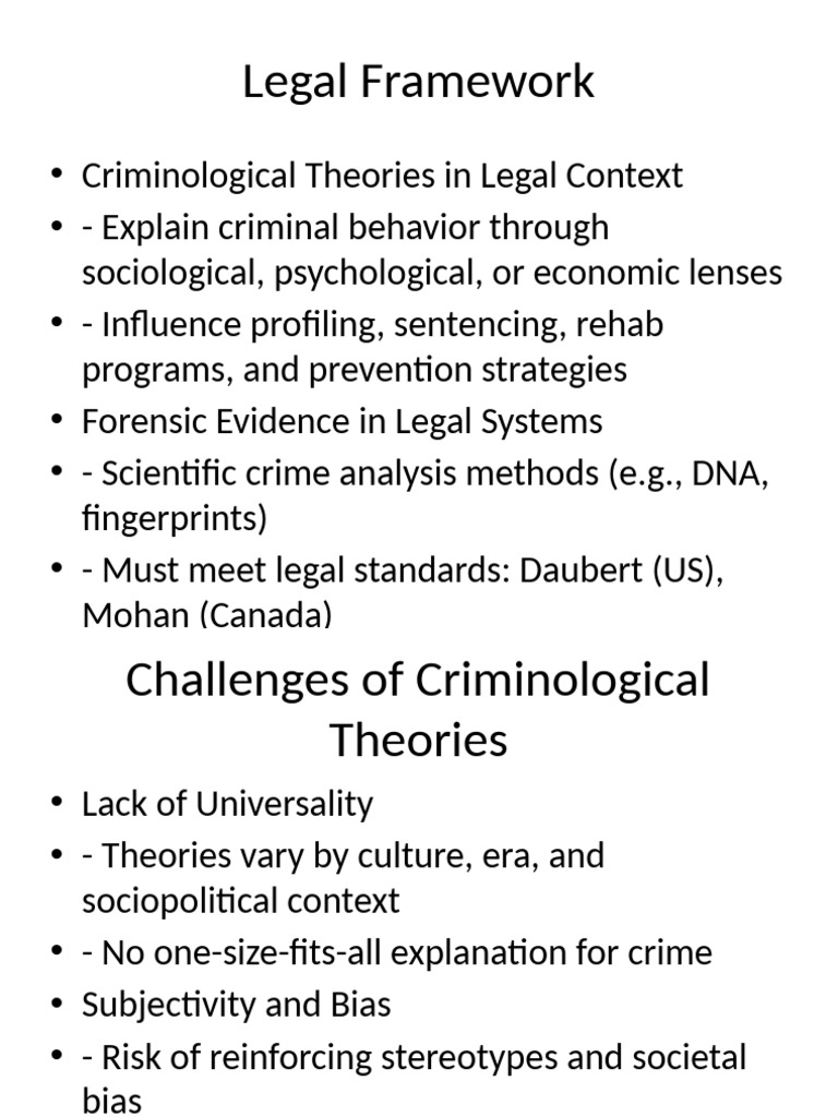 Criminological Theories and Forensics | PDF