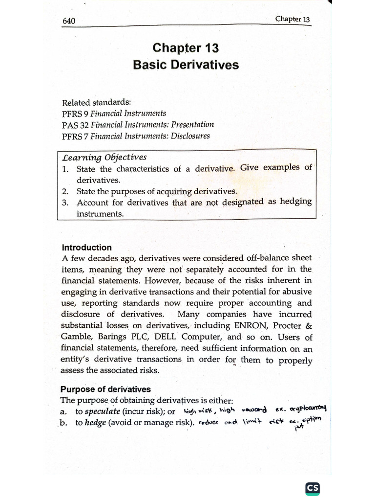 Basic Derivatives | PDF
