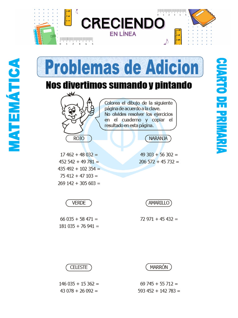 Problemas de Adición | PDF