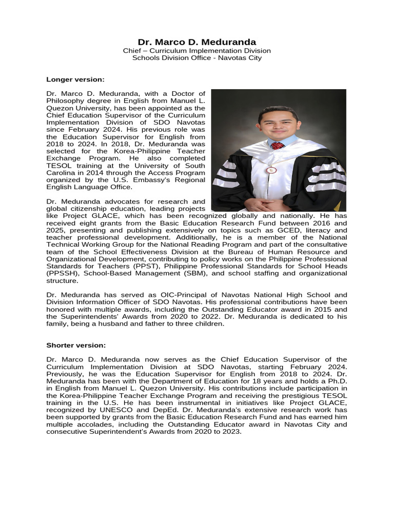 2025 Bionote Dr. Marco Meduranda | PDF