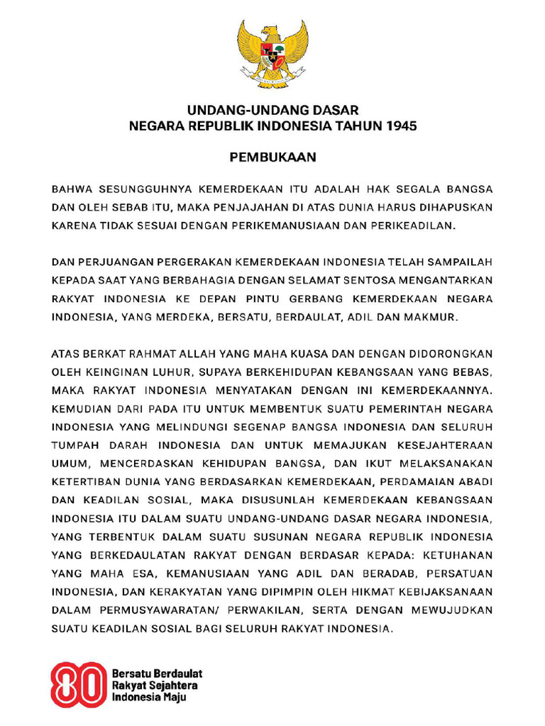 Teks Uud 1945 | PDF
