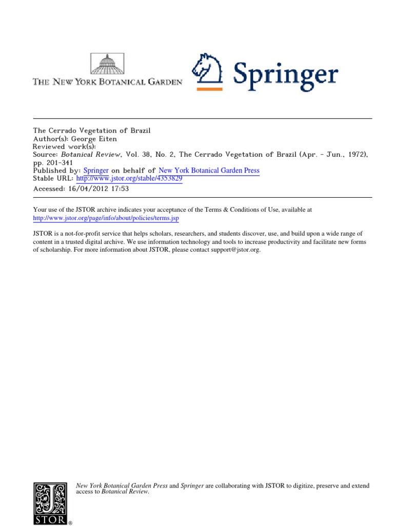 Springer New York Botanical Garden Press | PDF | Savanna | Trees