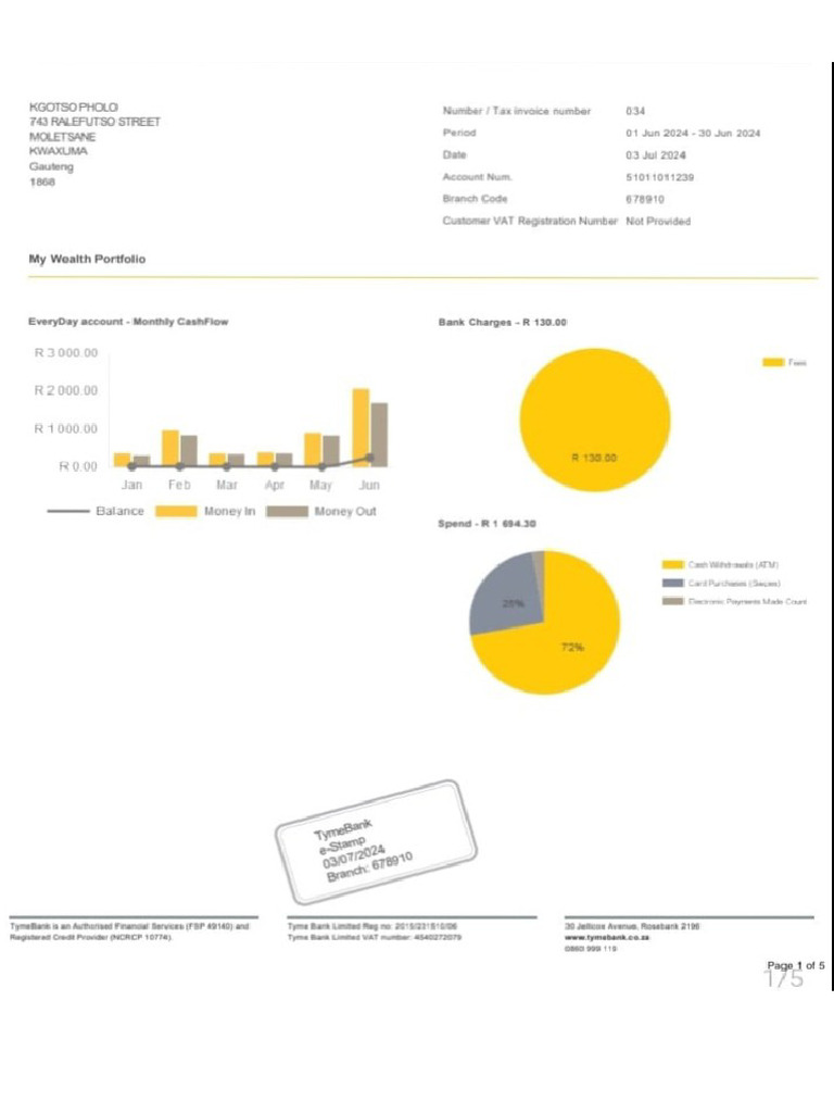 Tymebank Statement | PDF