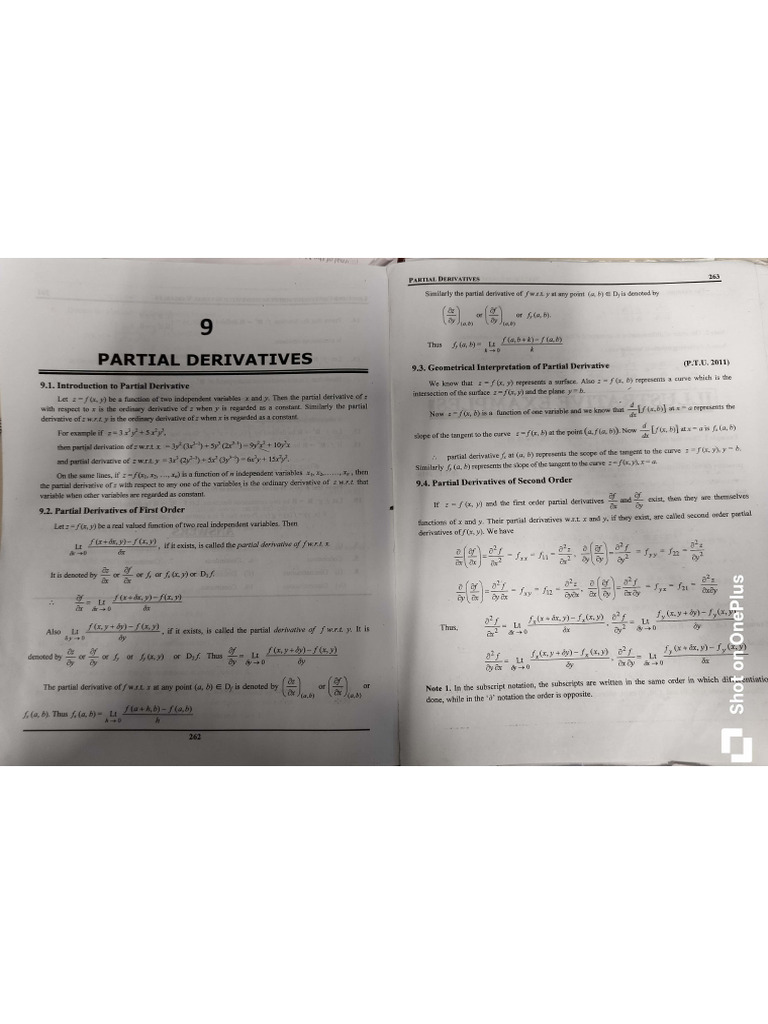Partial Derivatives | PDF
