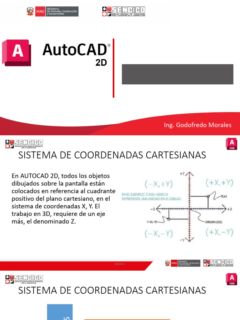 Autocad 2d SD Sesion N 03 | PDF | Sistema coordinado | Sistema de ...