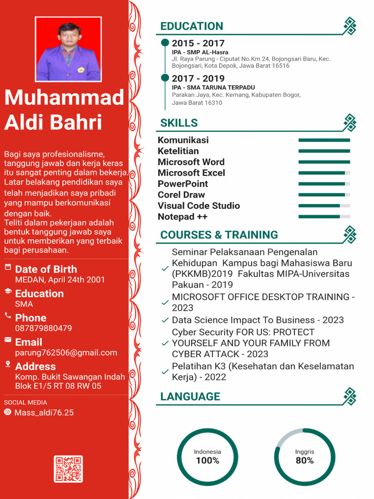 CV. Muhammad Aldi | PDF