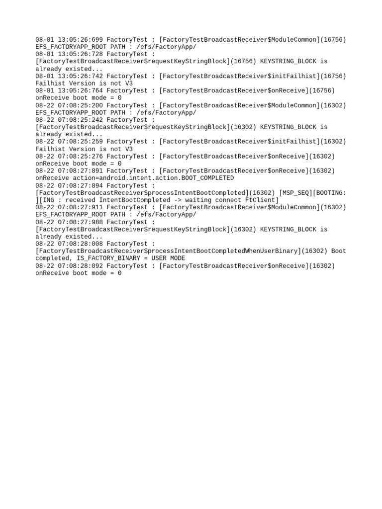 First Boot Log | PDF