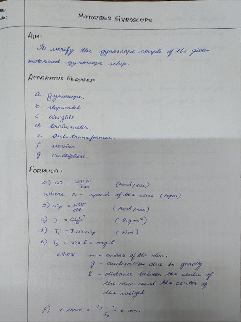 Motorised Gyroscope | PDF