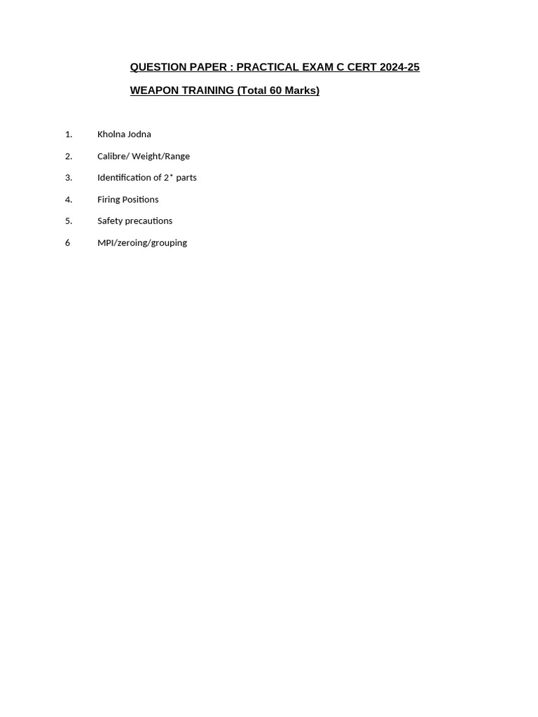 NPS Entrance Test Sample Papers PDF | PDF