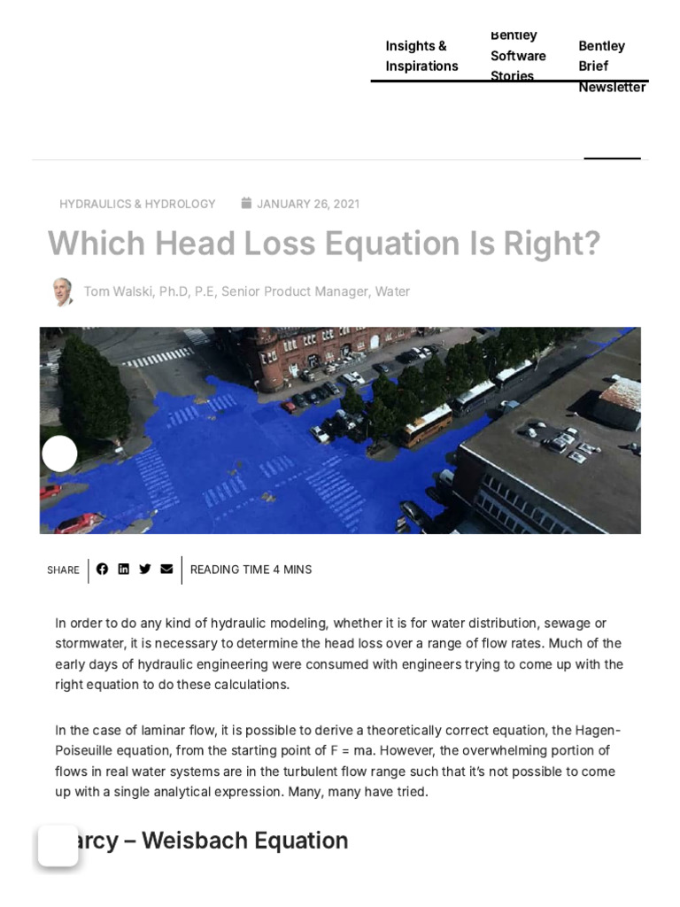 Choosing the Right Head Loss Equation | PDF | Fluid Dynamics | Civil ...