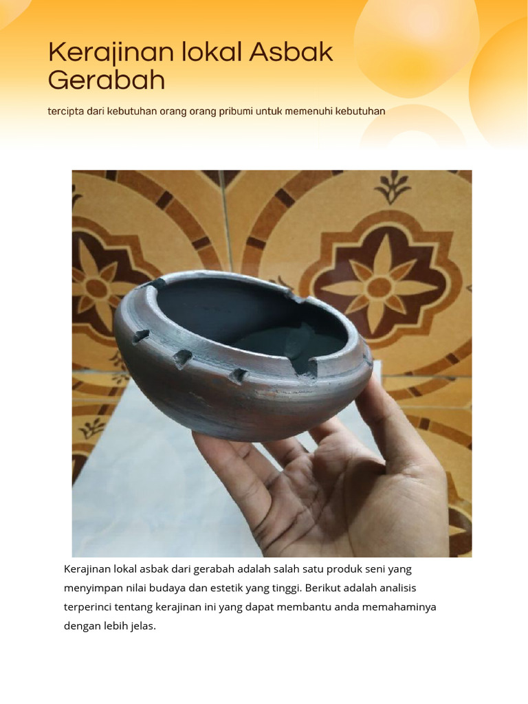 Analisis Data Kerajinan Lokal Asbak Dari Gerabah - 20250802 - 105832 ...
