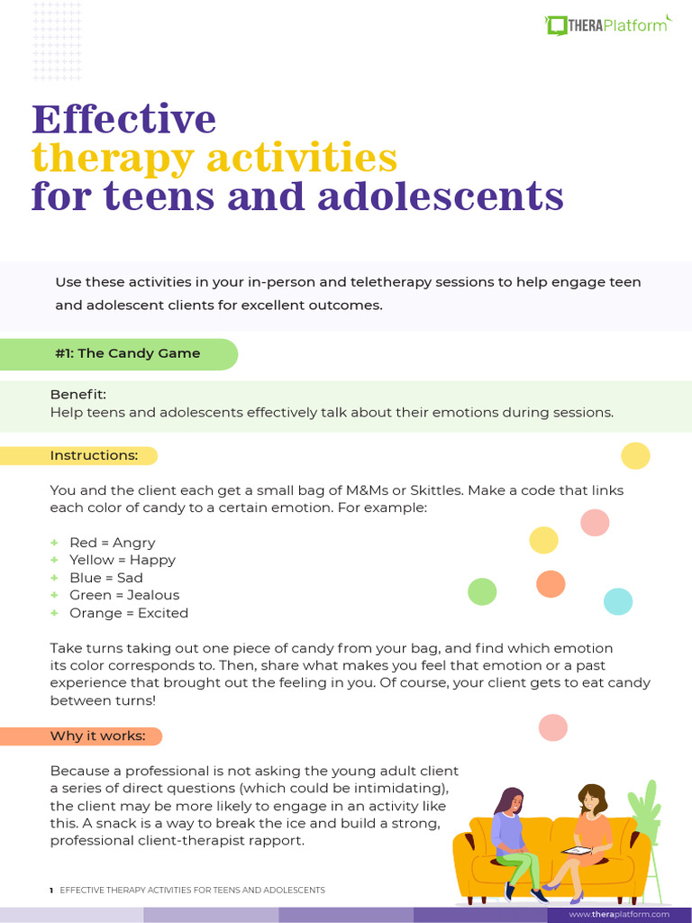 Effective Therapy Activities For Teens and Adolescents | PDF ...