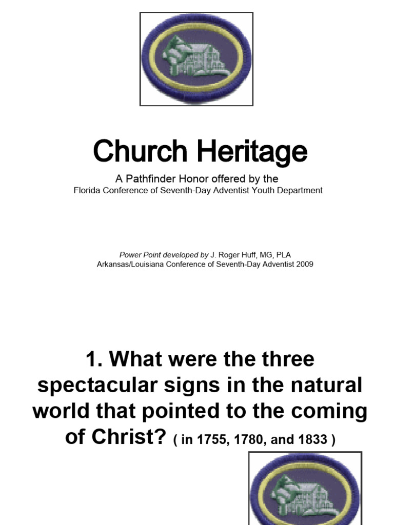 Signs of Christ's Coming and Advent History | PDF | Seventh Day ...