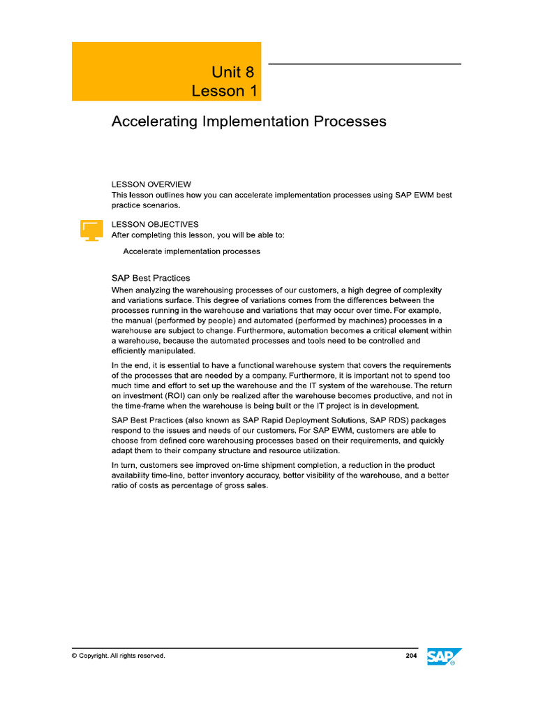 Unit 8 SAP Best Practices | PDF
