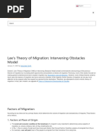 Lees Model of Migration | PDF