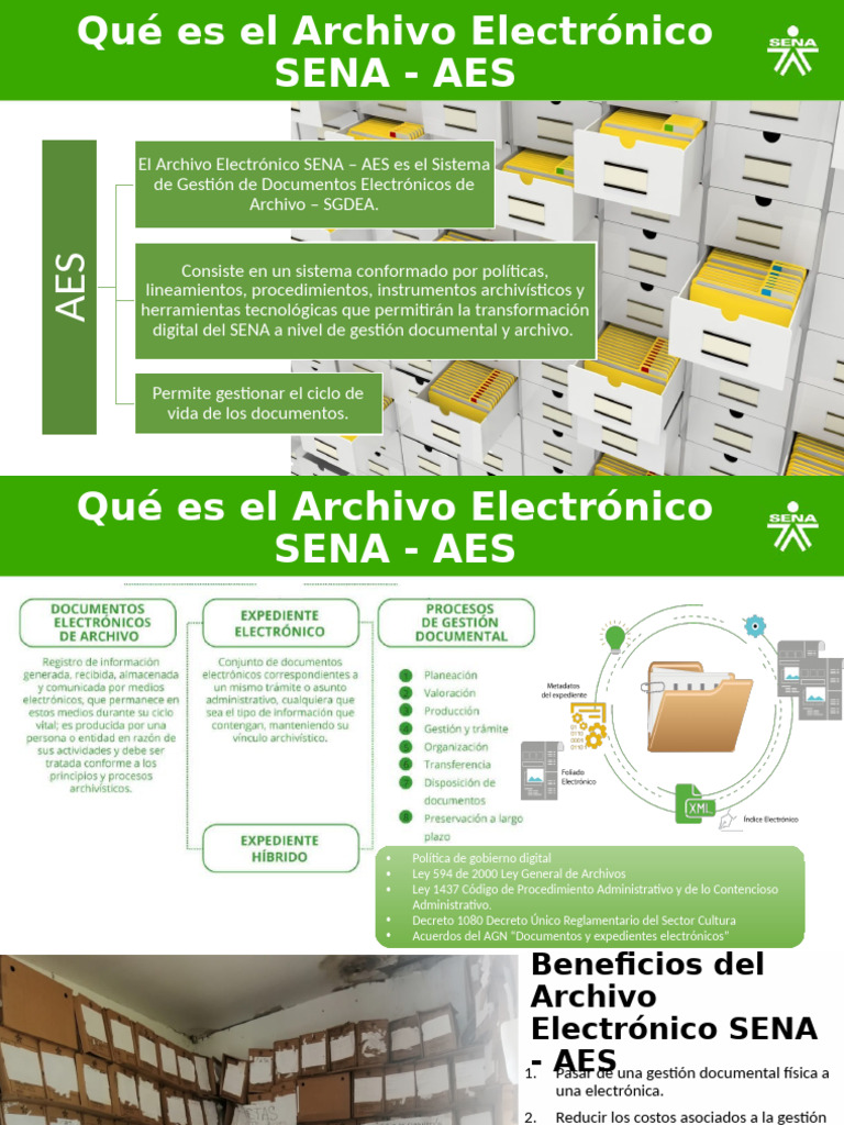 Archivo Electrónico SENA - AES: Gestión Documental | PDF