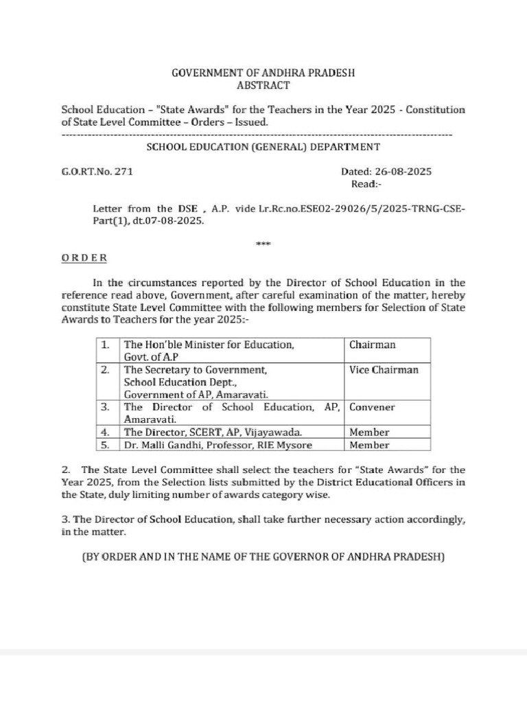 School Education Department Proceedings | PDF