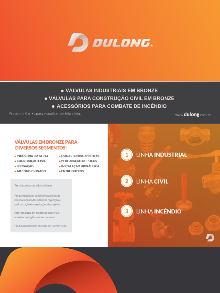 Dulong - Catalogo Valvula Bronze | PDF | Válvula | Líquidos
