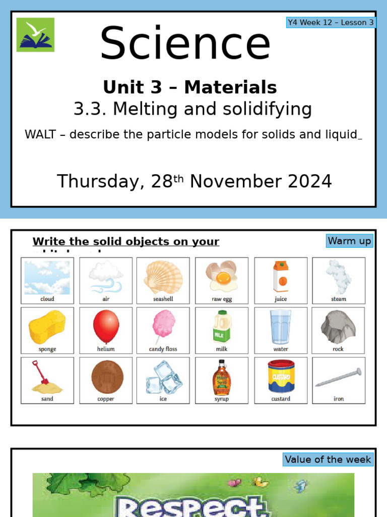 Term-1 Week 12 Science Lab Lesson | PDF