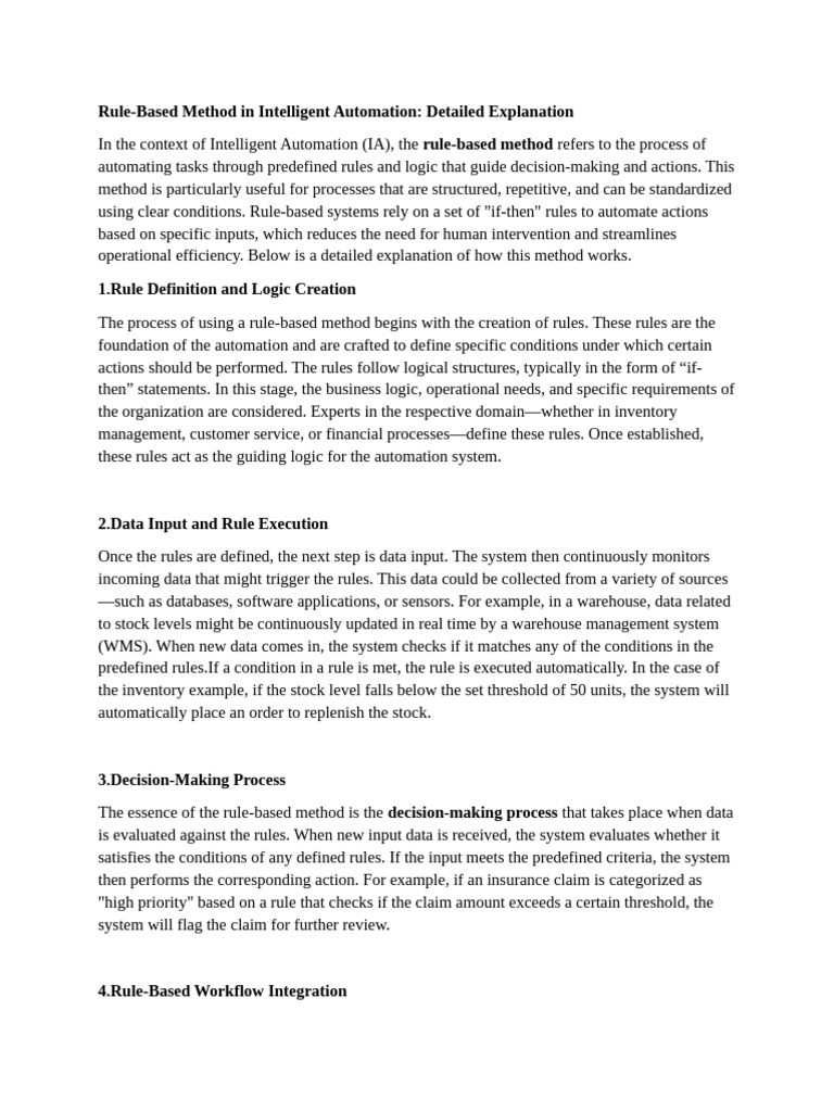 Understanding Rule-Based Automation | PDF | Automation | Scalability