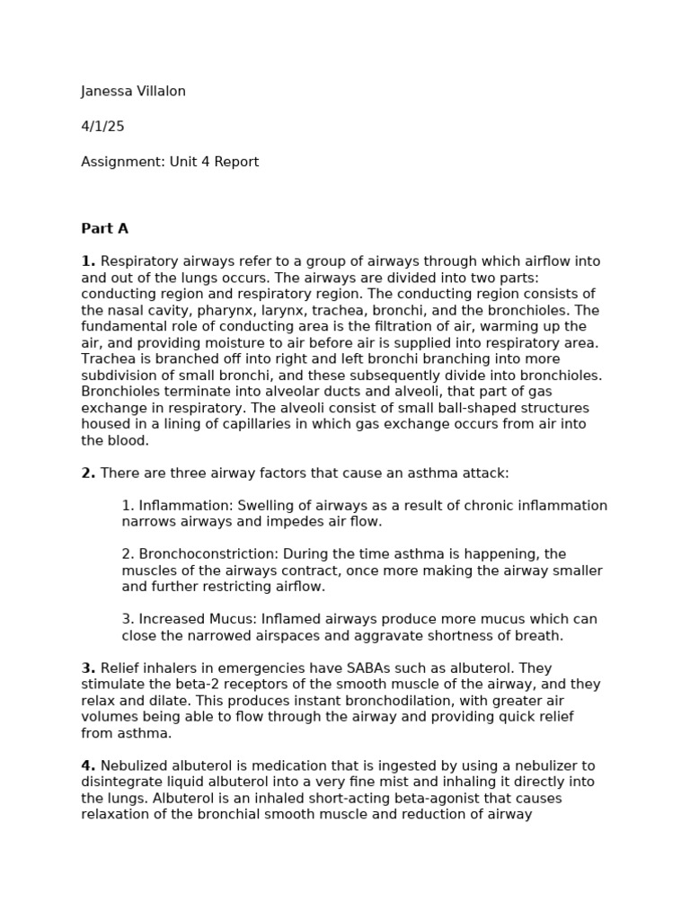 Assignment - Unit 4 Report A&P 2 | PDF | Respiratory Tract | Immune System