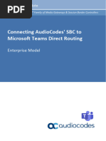 Connecting Audiocodes SBC To Microsoft Teams Direct Routing Enterprise ...